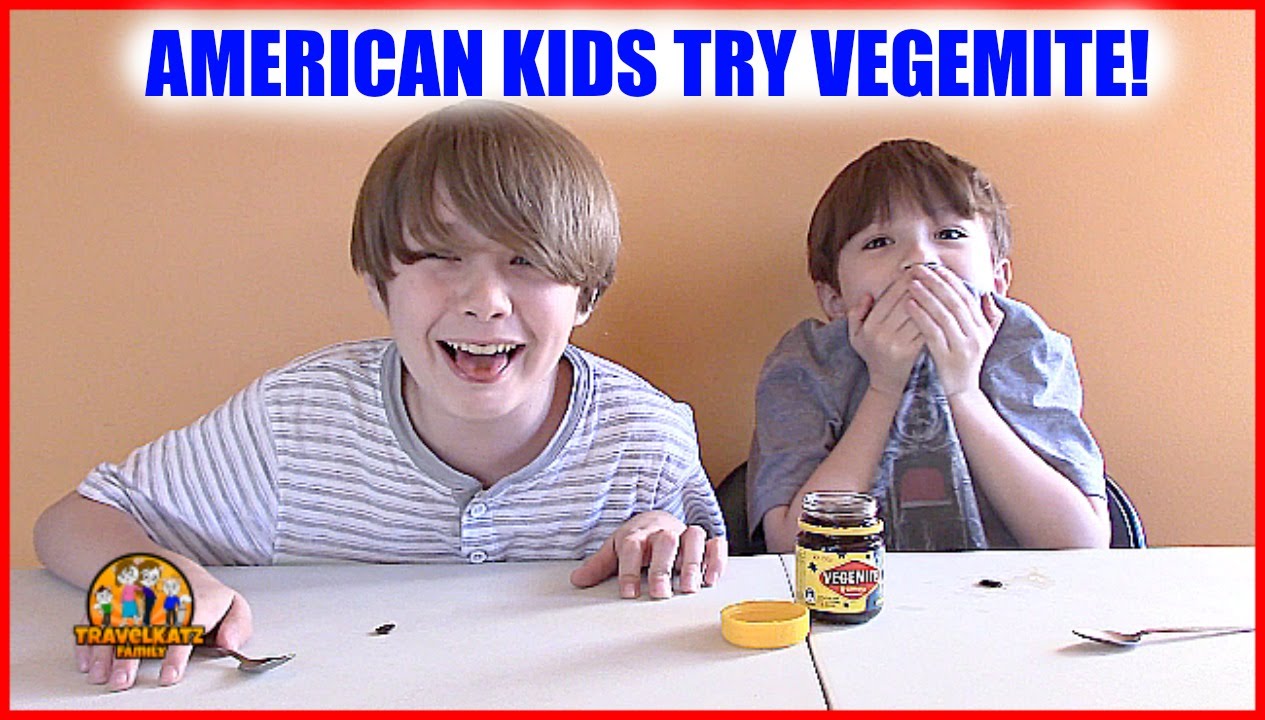 AMERICAN KIDS TRY VEGEMITE! /TRAVELKATZFAMILY - YouTube