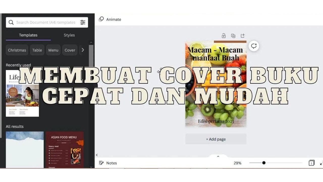 cara membuat cover buku dengan cepat dan mudah instant tanpa skill # ...