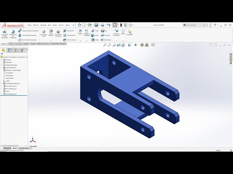 SolidWorks Örnek Çizim #17 (3D solid model example)