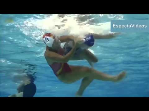 Women's Waterpolo Dirty play   HD What happens underwater !!!