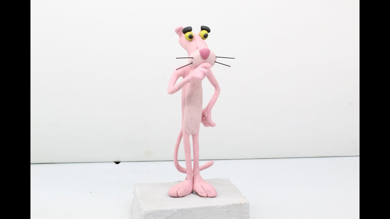 Pantera Rosa en plastilina / pink phanter in clay - YouTube