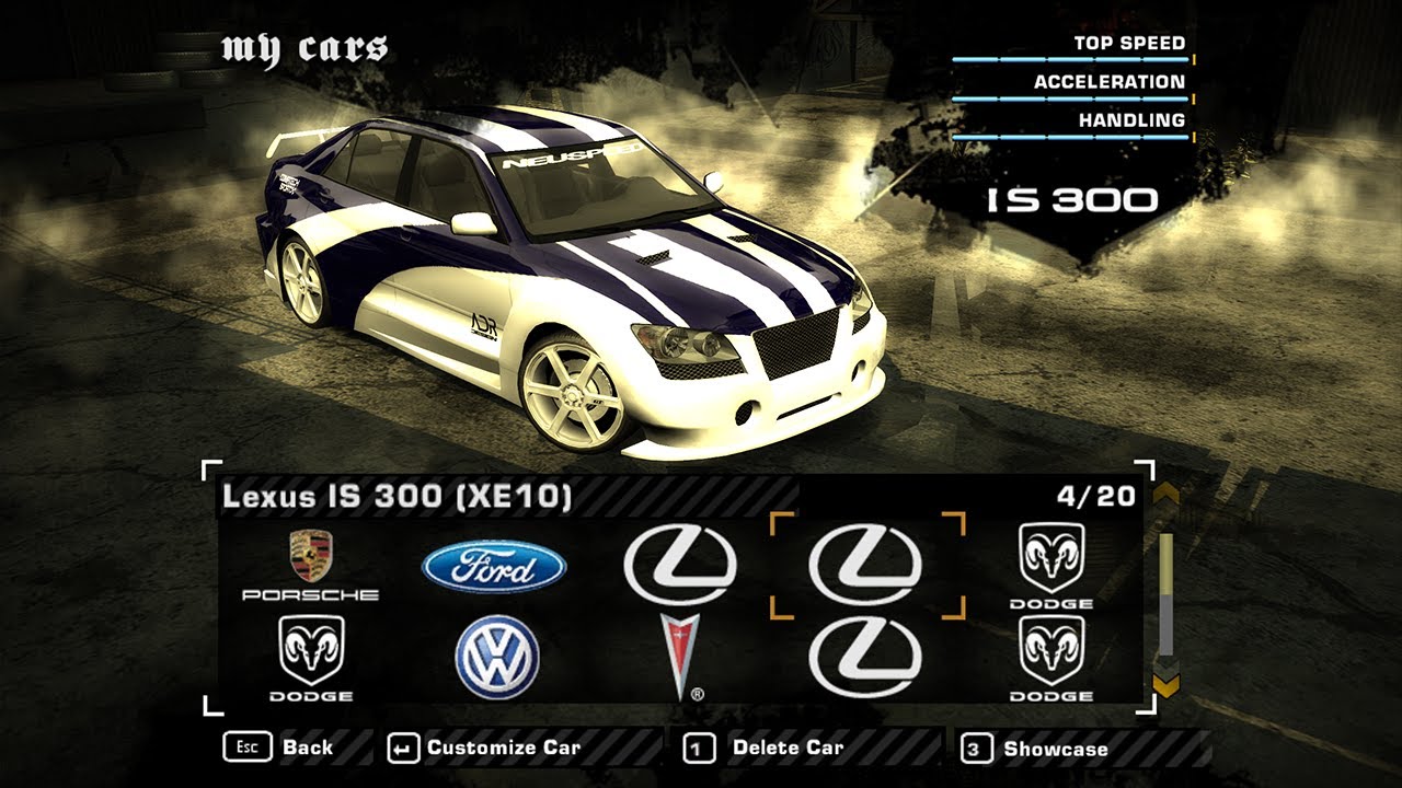 Need for Speed: Most Wanted — Lexus IS 300 (XE10) (Demo) - YouTube