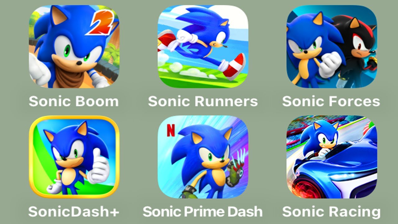 Sonic Boom,Sonic Runners,Sonic Forces,SonicDash+,Sonic Prime Dash,Sonic Racing - YouTube