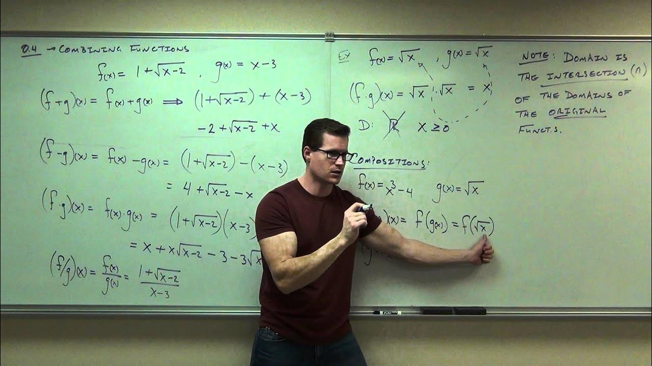 Calculus 1 Lecture 0.4: Combining and Composition of Functions - YouTube