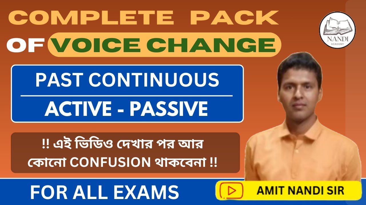 Voice(Past Continuous Tense) || English Grammar || Govt Exams || Nandi ...