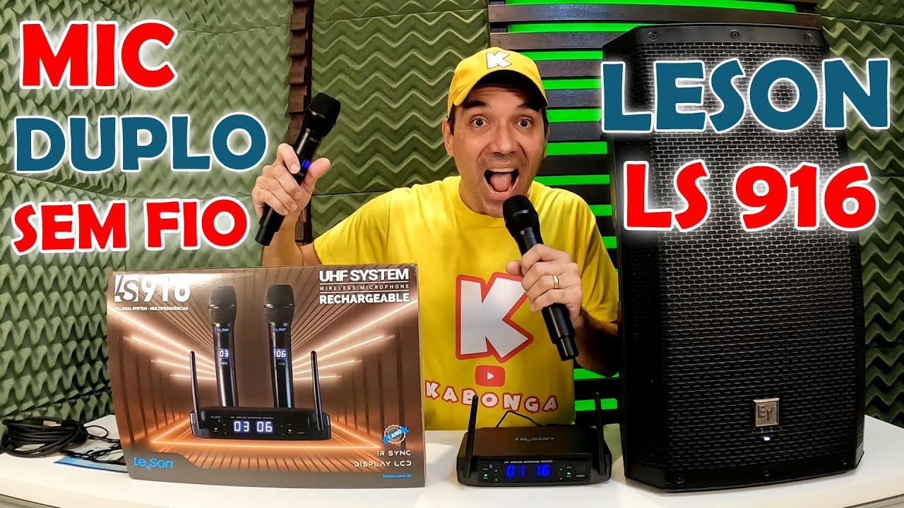MICROFONE MÃO SEM FIO LESON LS 916! - YouTube