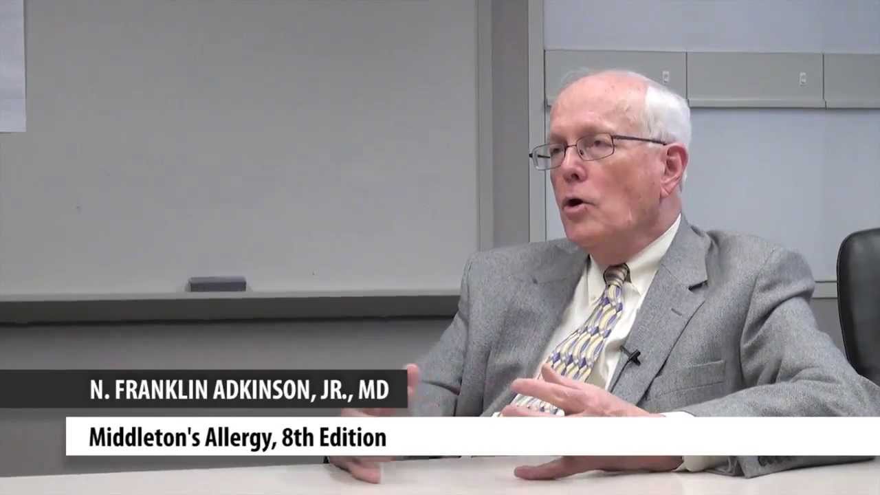 Dr. N. Franklin Adkinson, an Elsevier author, at Johns Hopkins Hospital ...