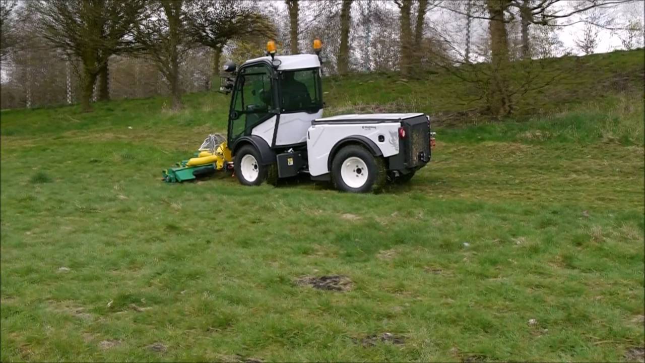 Multihog CX model with Triple Gang Multi Mower attachment - YouTube