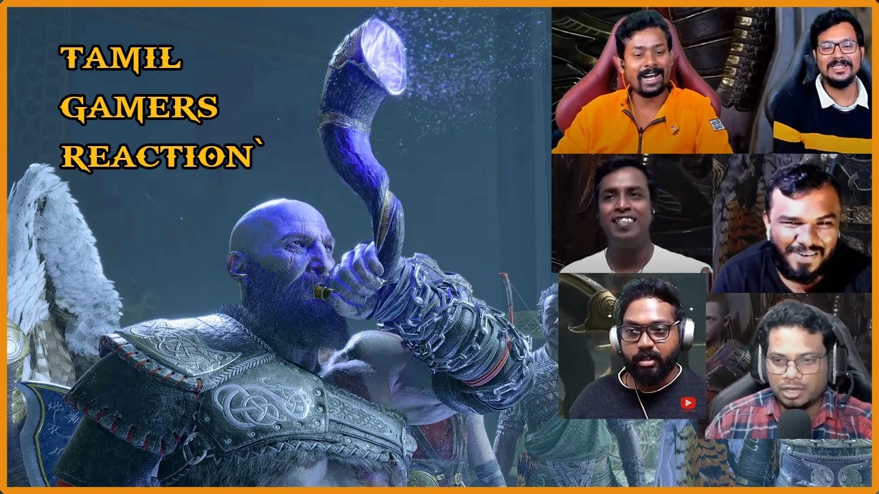 Tamil Gamers Reaction To Kratos Blows Gjallarhorn in God Of War Ragnarok #reaction #tamilgaming ...
