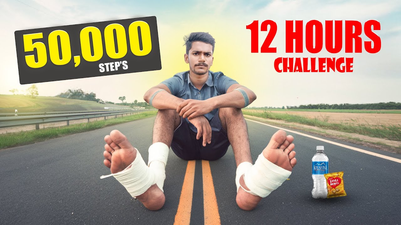 I Walked 50,000 steps in 12 hours😁 | 12 hours 50,000 steps challenge ...