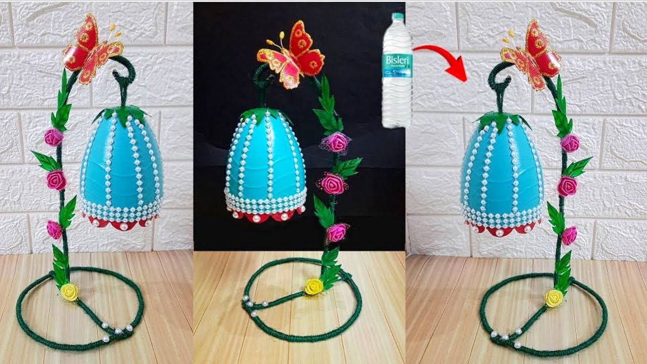 DIY Lamp made From Plastic Bottle at home | Best out of waste room ...