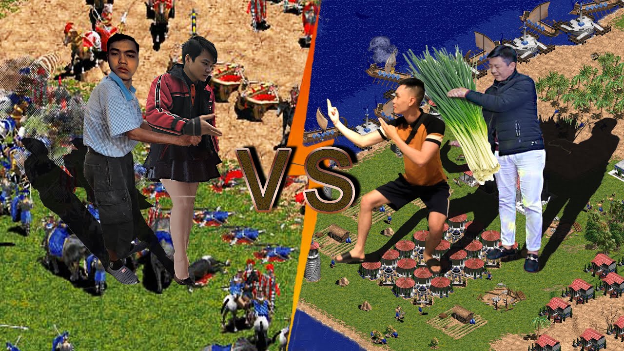 AOE 1 || 2 VS 2 || Trải nghiệm bản AOE HD xem có ép đời max binh không ...
