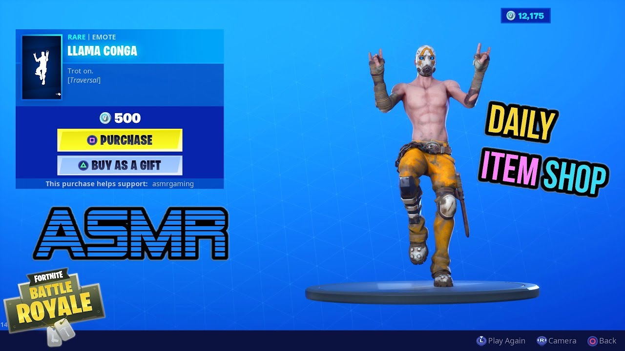 ASMR | Fortnite NEW Rare Llama Conga Emote! Item Shop Update 🎮🎧Relaxing ...