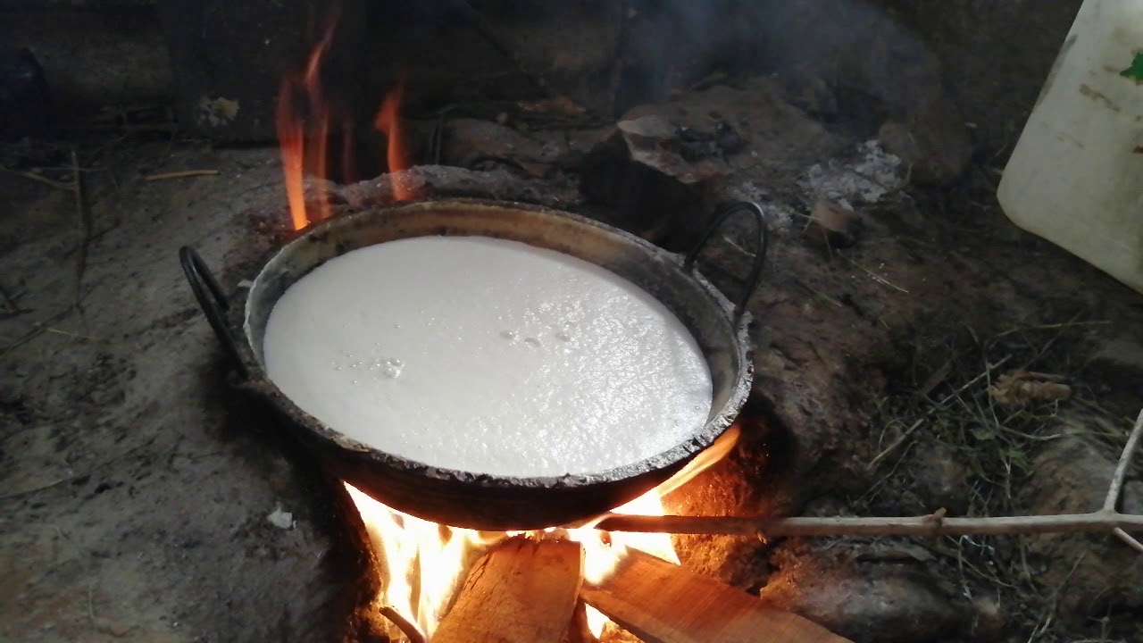 Boiling cow milk - YouTube