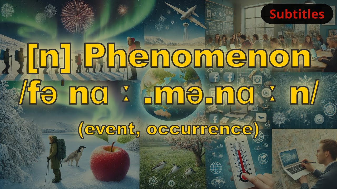 [n] Phenomenon meaning (event, occurrence) with 5 examples - YouTube