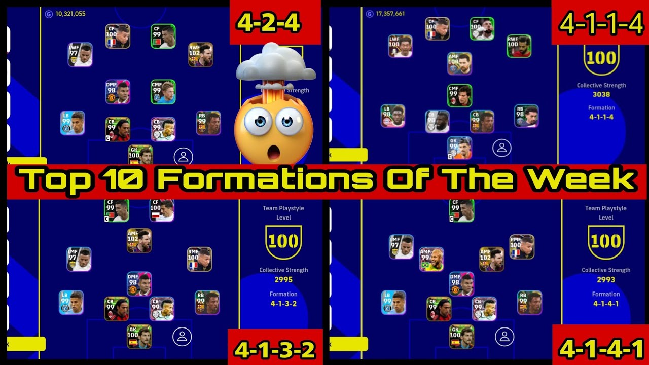 Top 10 Formations In Efootball 2023 | Is 424 Formation Available? | 424 ...