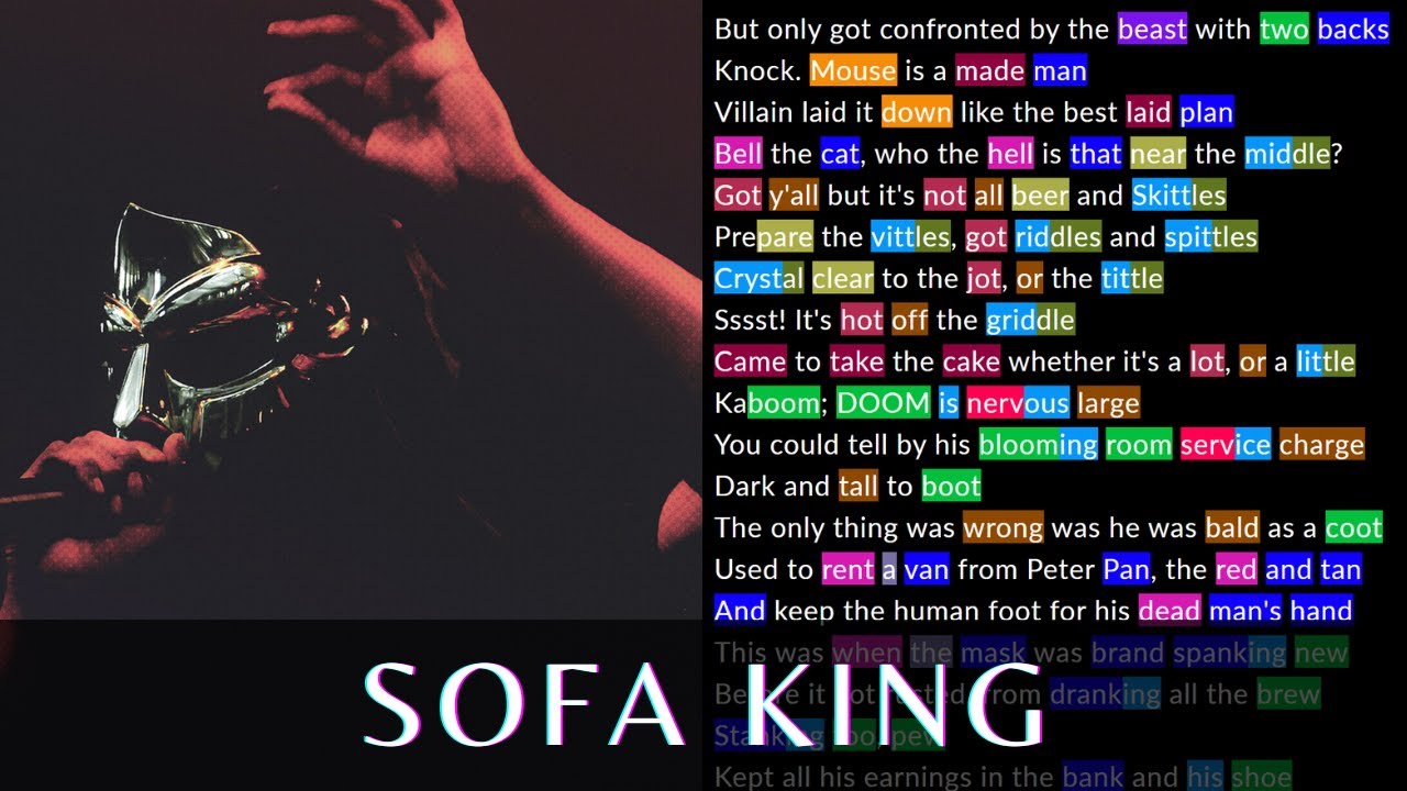 MF DOOM - Sofa King | Rhymes Highlighted - YouTube
