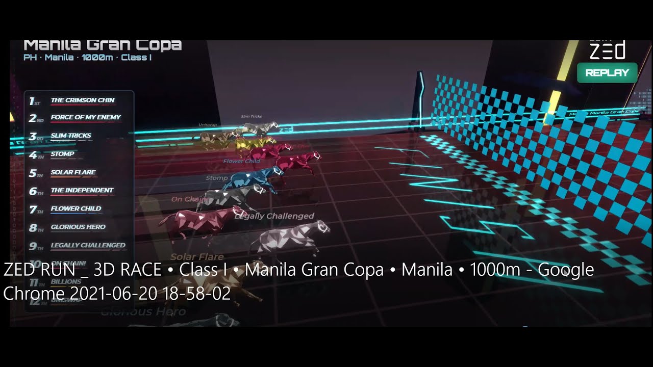 ZED RUN 3D RACE • Class I • Manila Gran Copa • Manila • 1000m Google ...
