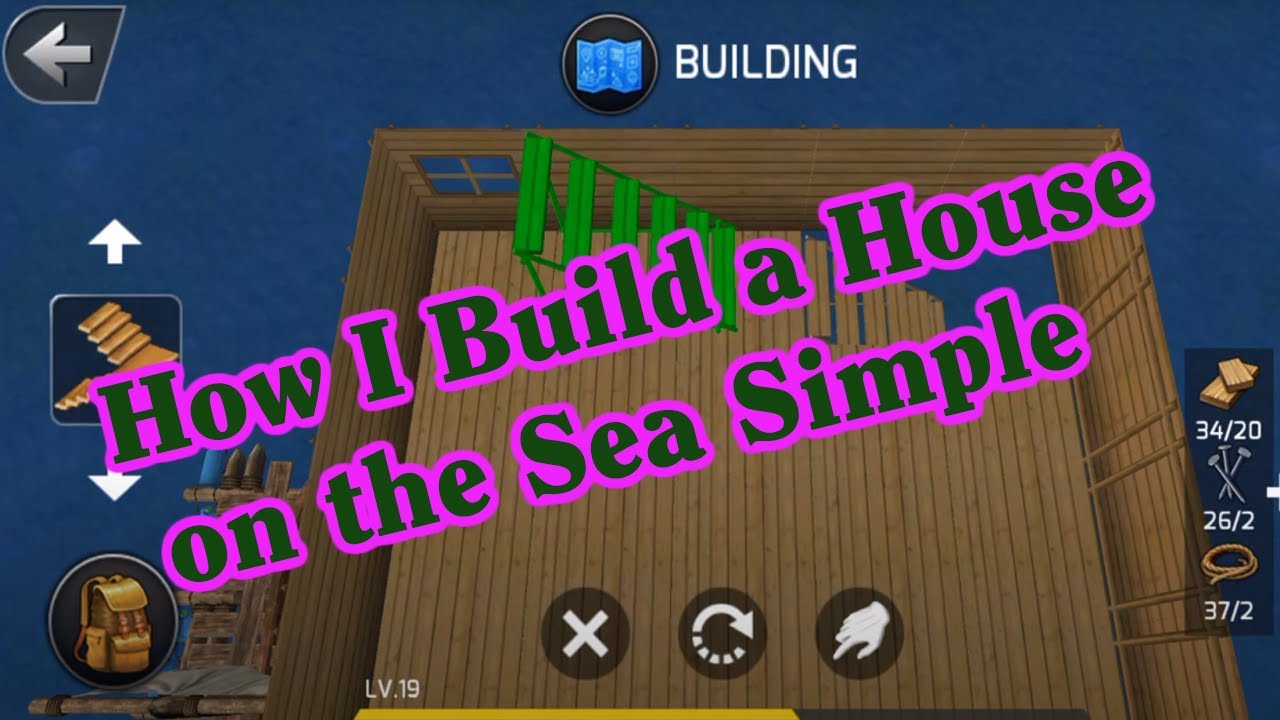 Ocean Survival: Abandoned Island - How I Build a House on the Sea ...