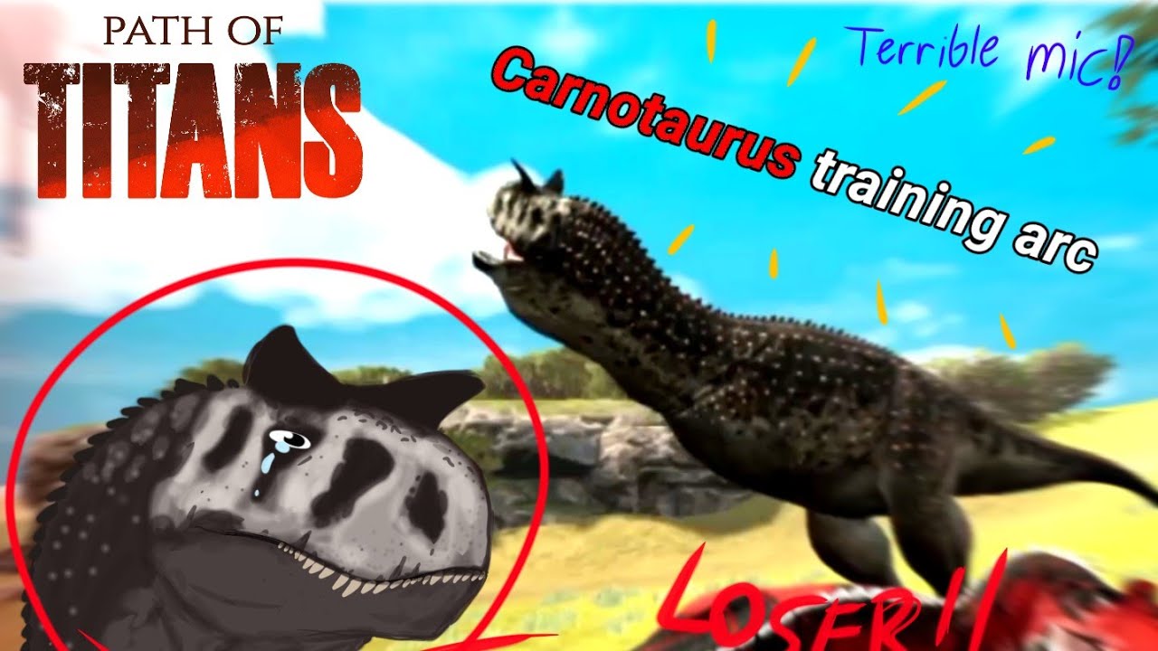 Garbage Carnotaurus player (Path of titans Gameplay) - YouTube