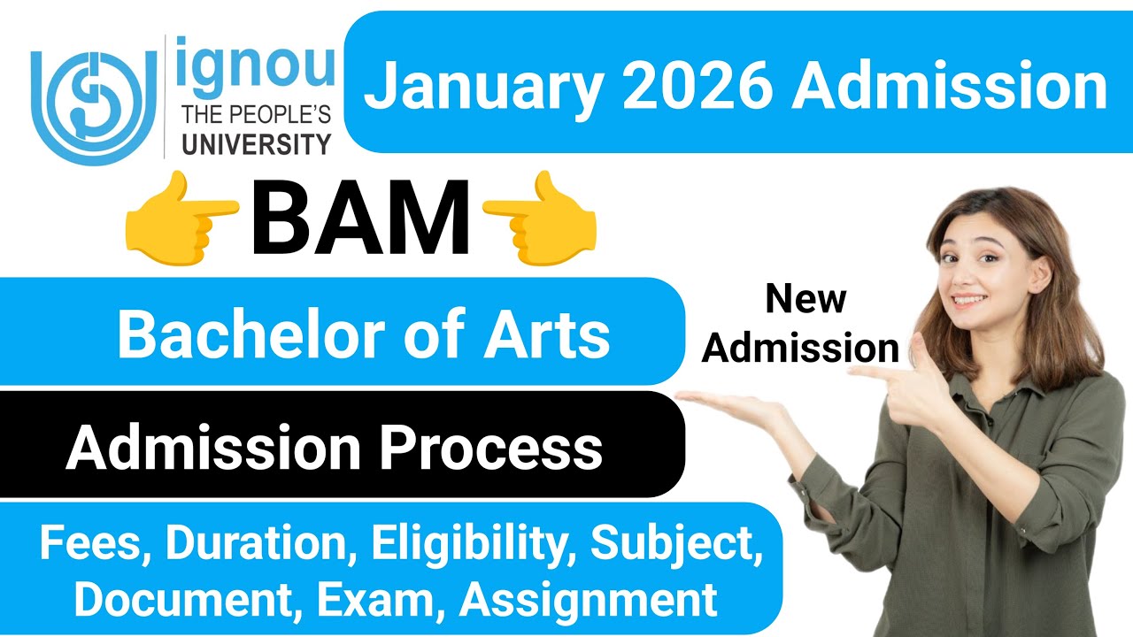 IGNOU BAM Admission Process | IGNOU BA Admission 2026 Form Fill Up ...