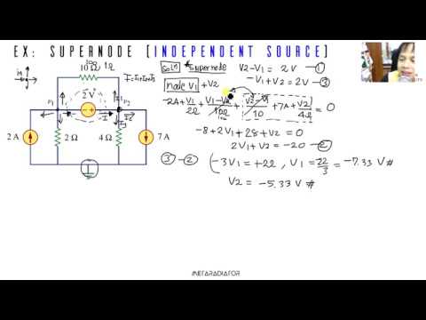Example : Supernode (Independent sources01) - YouTube