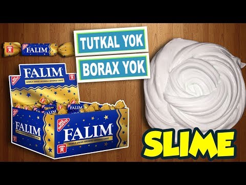 KOLAY YENİLEBİLİR SLIME YAPIMI - SAKIZ SLIME NASIL YAPILIR - SLAYM - OYUNCAK HEDİYE TV