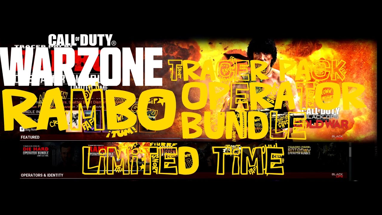 Call Of Duty ; Warzone ; Tracer Pack ; RAMBO ; Operator Bundle - YouTube