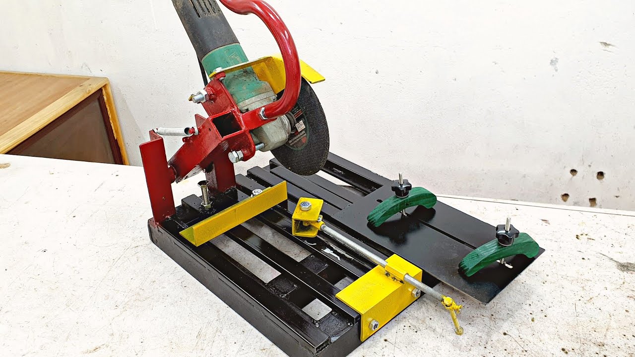 DIY Angle Stand For Grinder - YouTube