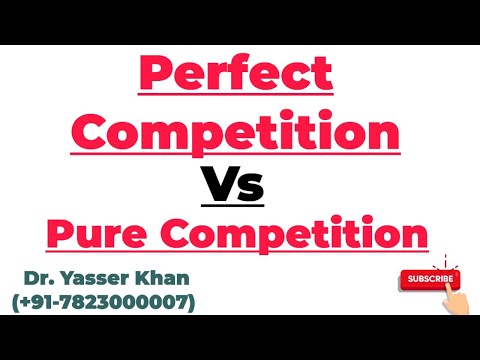 Perfect Competition Vs Pure Competition - YouTube
