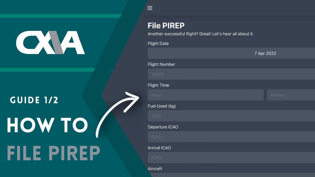 How to file a PIREP | CXVA Guide 1/2 - YouTube