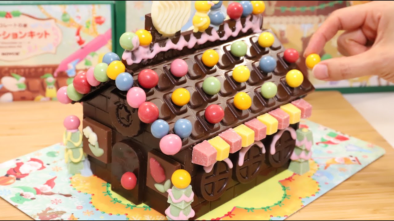 Making Chocolate House DIY Candy Kit Introduce Japan Souvenir - YouTube