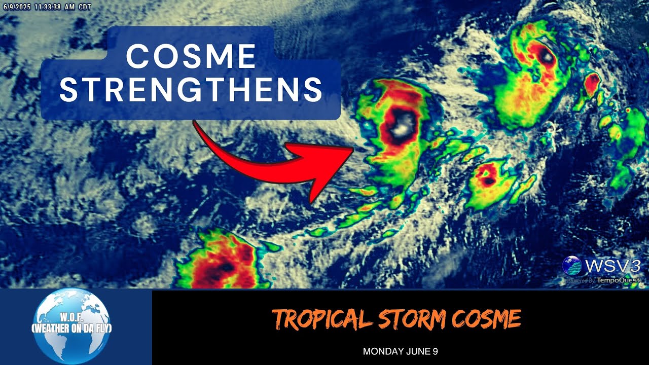 ⚠️ Tropical Storm Cosme: Hurricane Likely Today! - YouTube