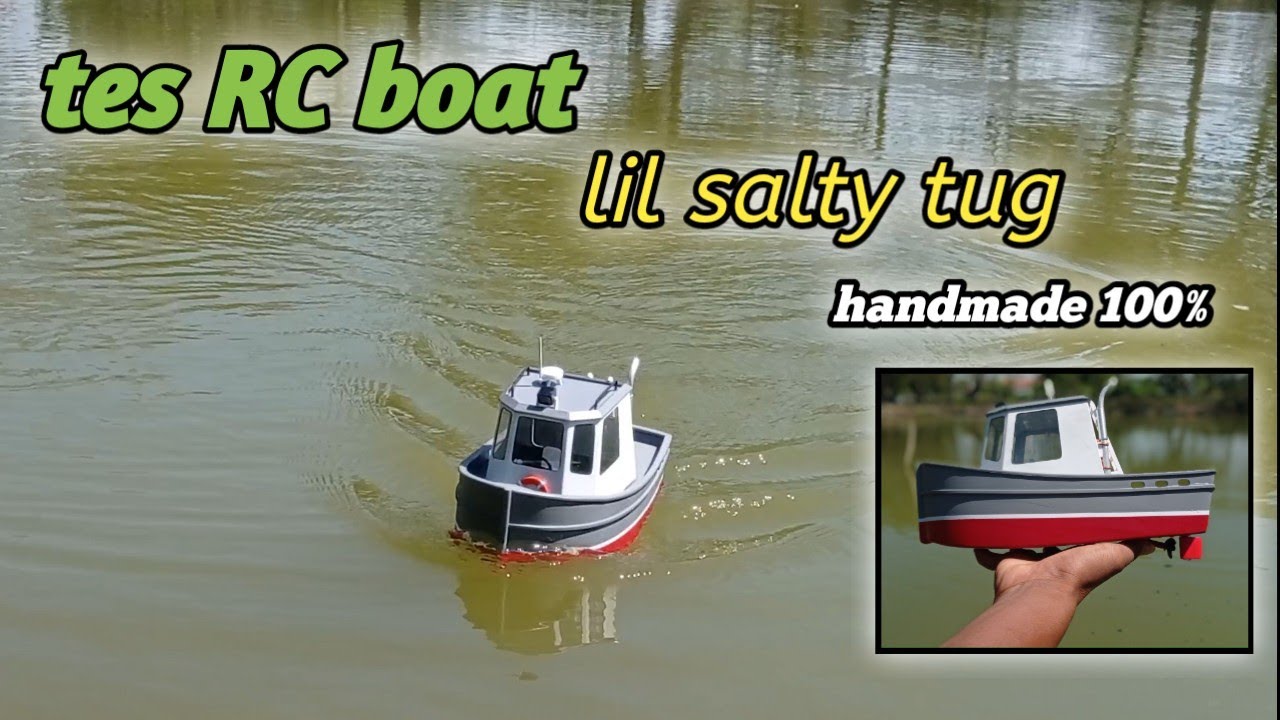 RC mini tugboat handmade super keren👍 - YouTube