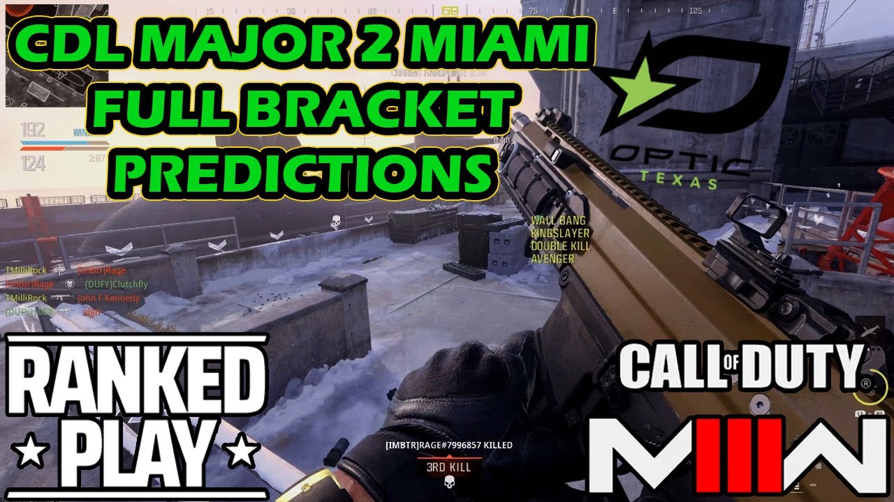 OpTic Texas Will WIN CDL MAJOR 2 in Miami! - FULL BRACKET PREDICTIONS ...