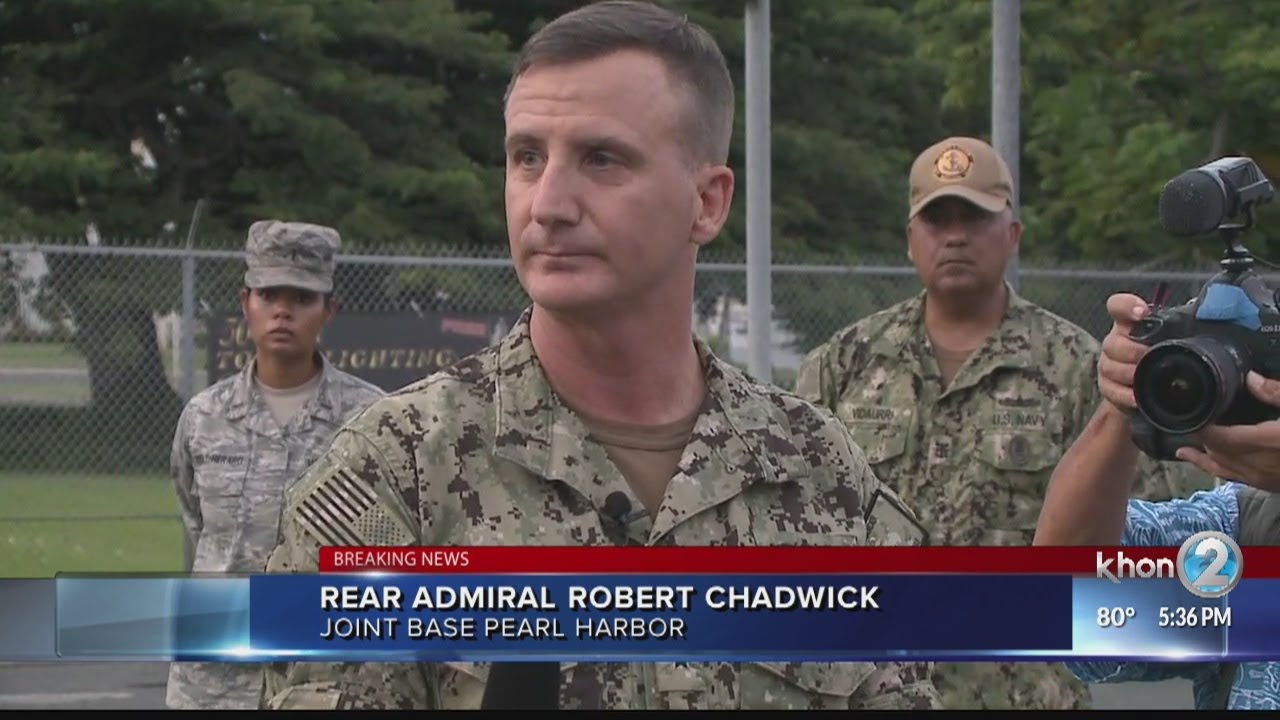 Rear Admiral Robert Chadwick holds press conference about shooting at ...