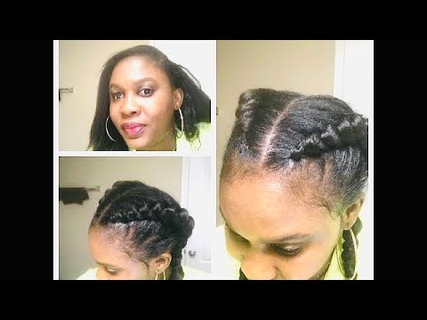 How to make two Ghana weaving/ braids tutorial for beginners - YouTube
