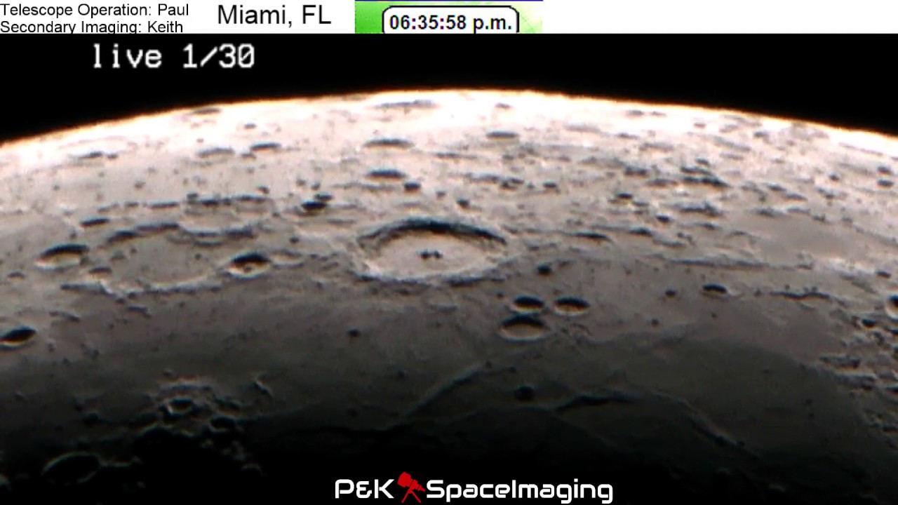 The Moon/Venus Live Stream (Moon Set) 1-30-17 (Waxing 9% Illuminated ...