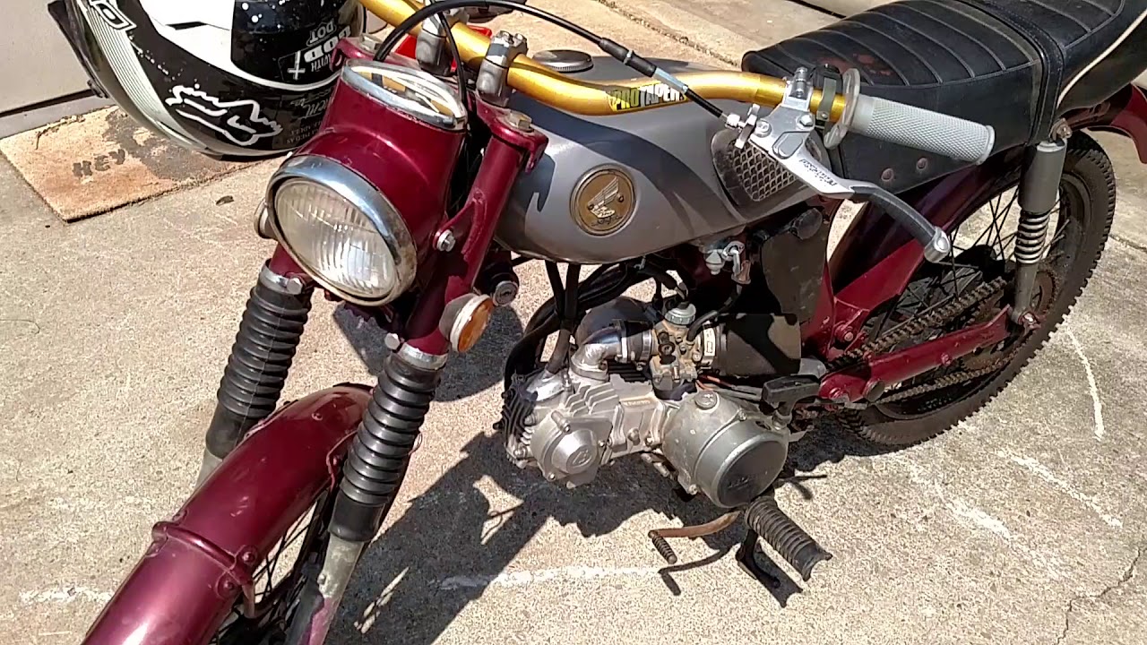 1969 k0 Honda CL70 / 124cc walk around sound check - YouTube