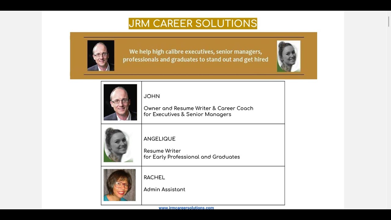 JRM CAREER SOLUTIONS - YouTube