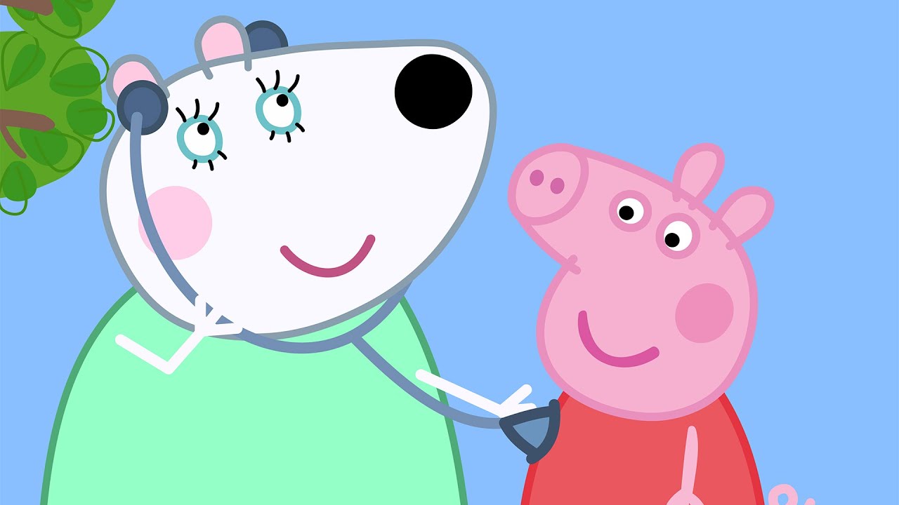 Polar bear doctor helps Peppa Pig check his body - YouTube