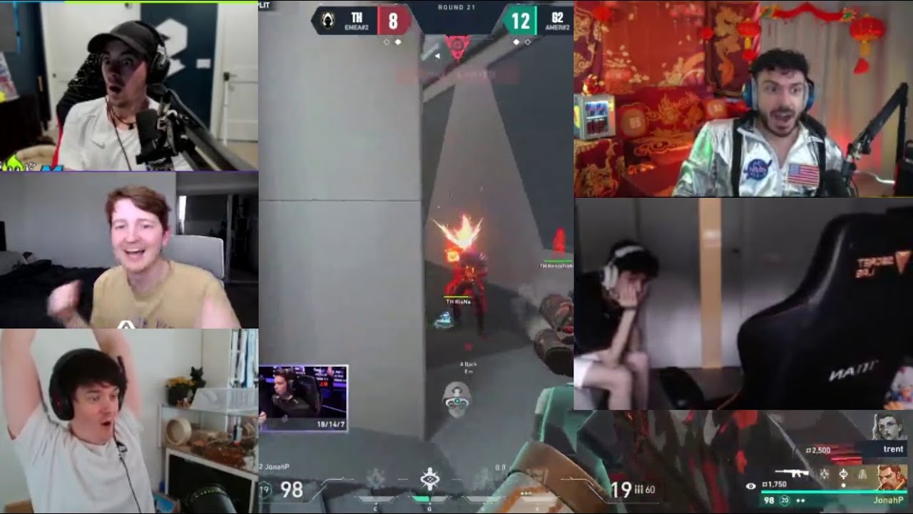 Valorant pros/streamers reacts to G2 JonahP's 1v4 ACE CLUTCH to finish ...