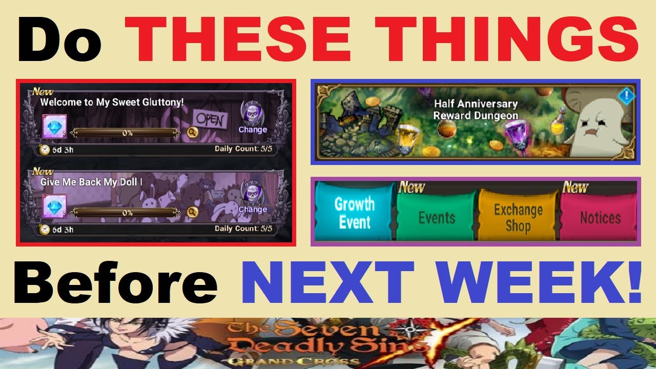 Do These Things *BEFORE NEXT WEEK!*.. (Important Time Limited Events ...