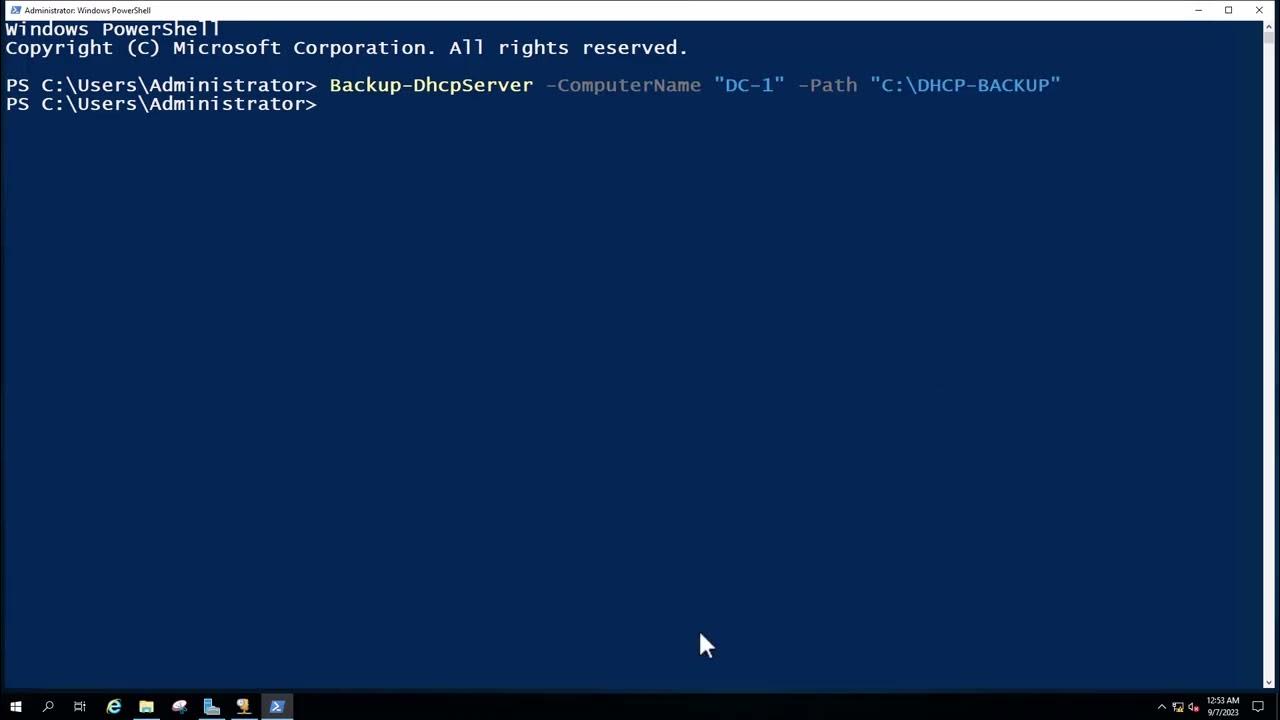 How to backup and restore DHCP Server with PowerShell - YouTube