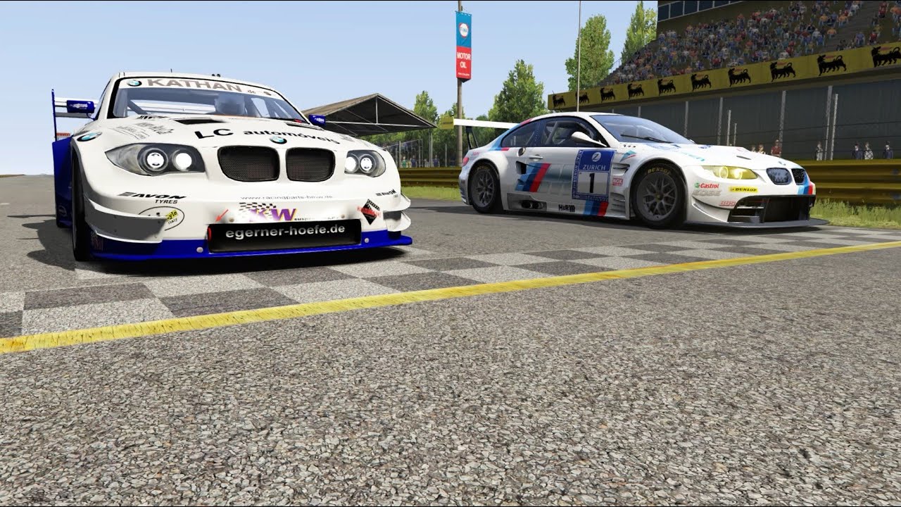BMW 134 Judd V8 vs BMW M3 GT2 at Monza Full Course - YouTube