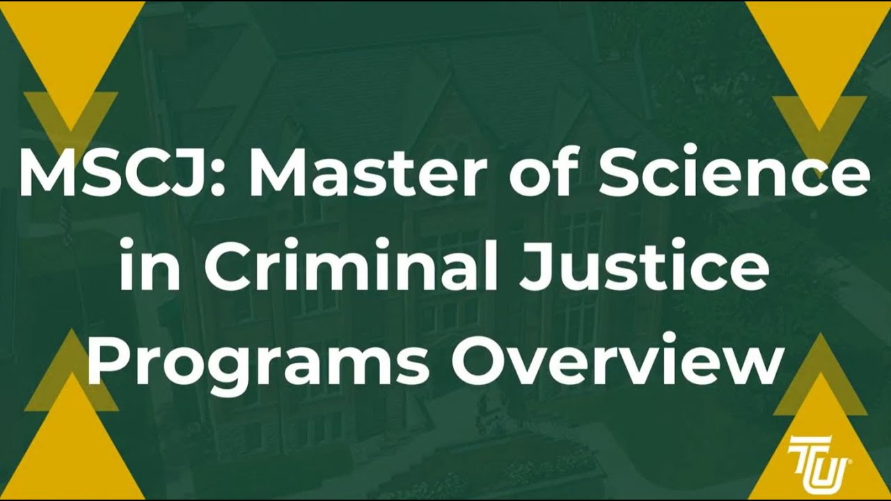 MSCJ: Master of Science in Criminal Justice Programs Overview - YouTube