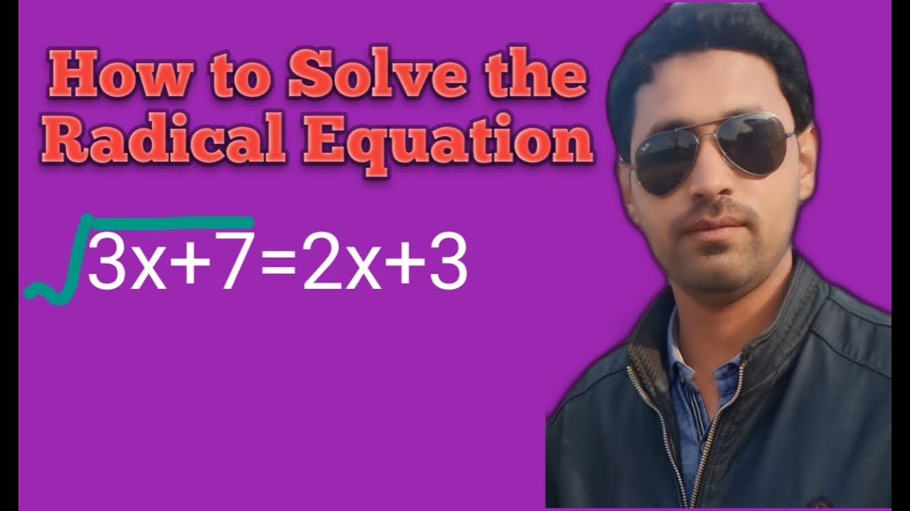 Solution of Radical Equations // Example and solution by GEO Plus Math ...