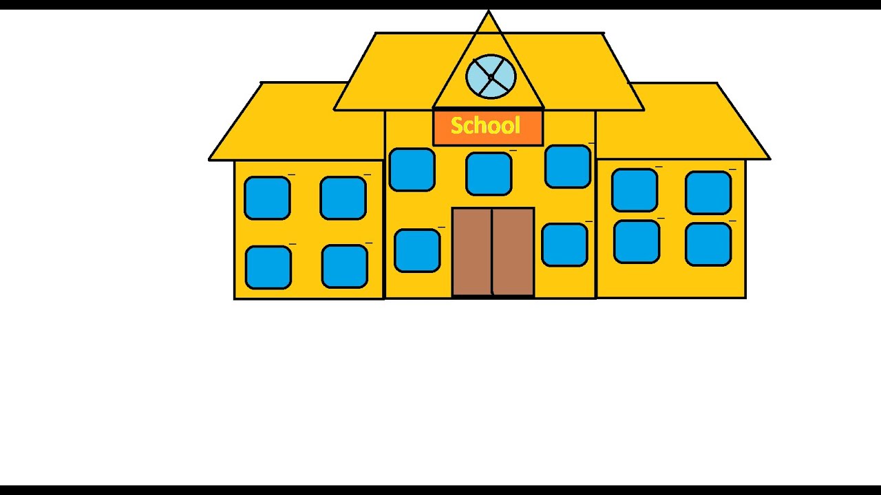 How to draw in ms paint | paint in computer| School Drawing - YouTube