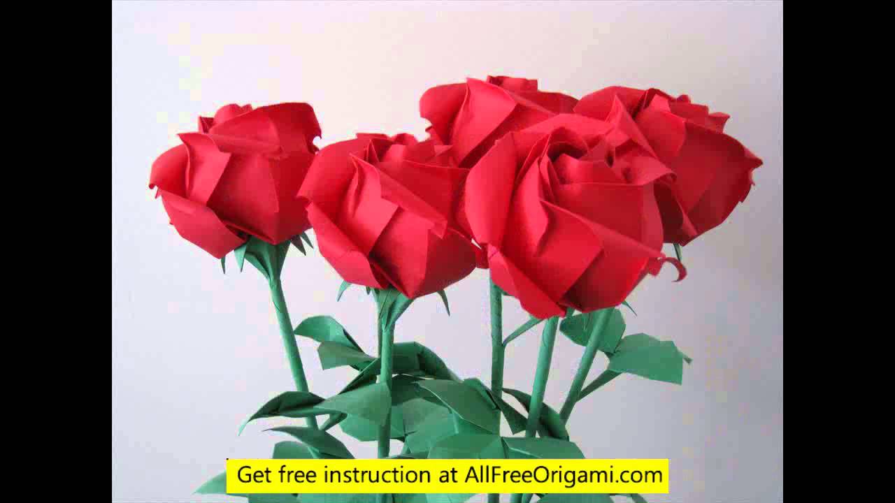 origami rose hard - YouTube