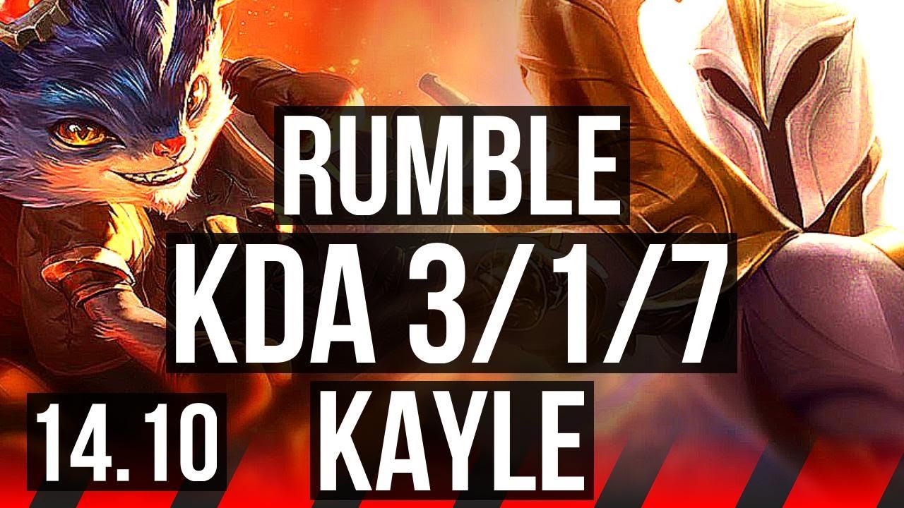 RUMBLE vs KAYLE (TOP) | 3/1/7, 500+ games | KR Master | 14.10 - YouTube